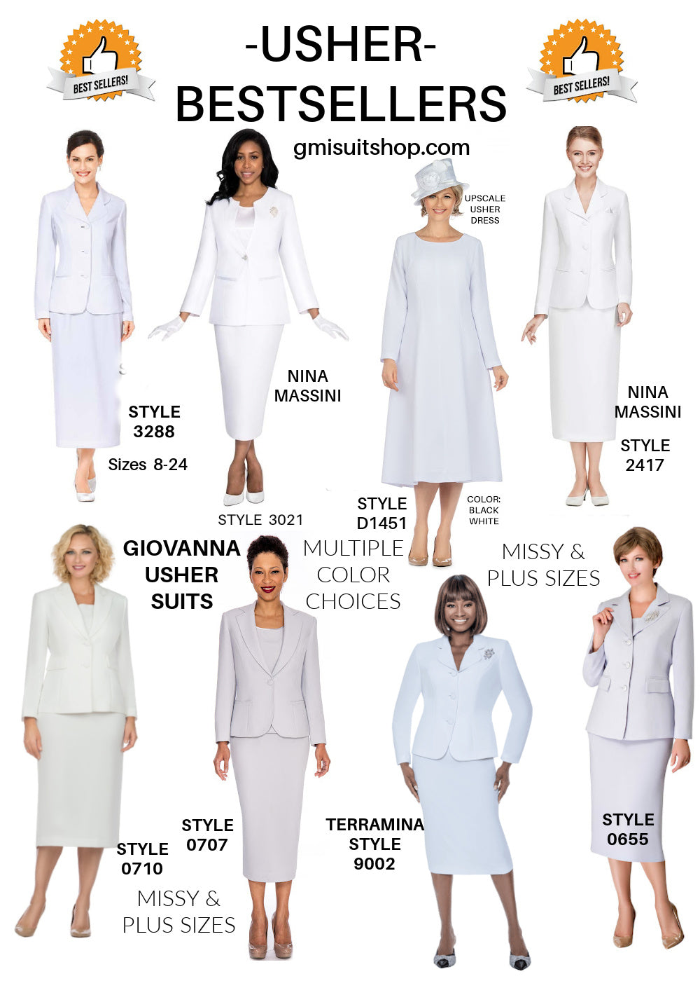 USHER UNIFORM SIZE CHART – GMI SUIT SHOP